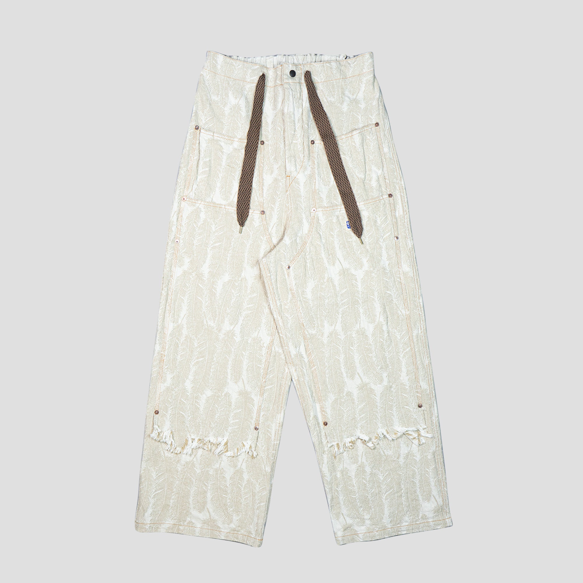 KAPITAL - 12oz MAGPIE DENIM W-KNEE EASY BAGY PANTS