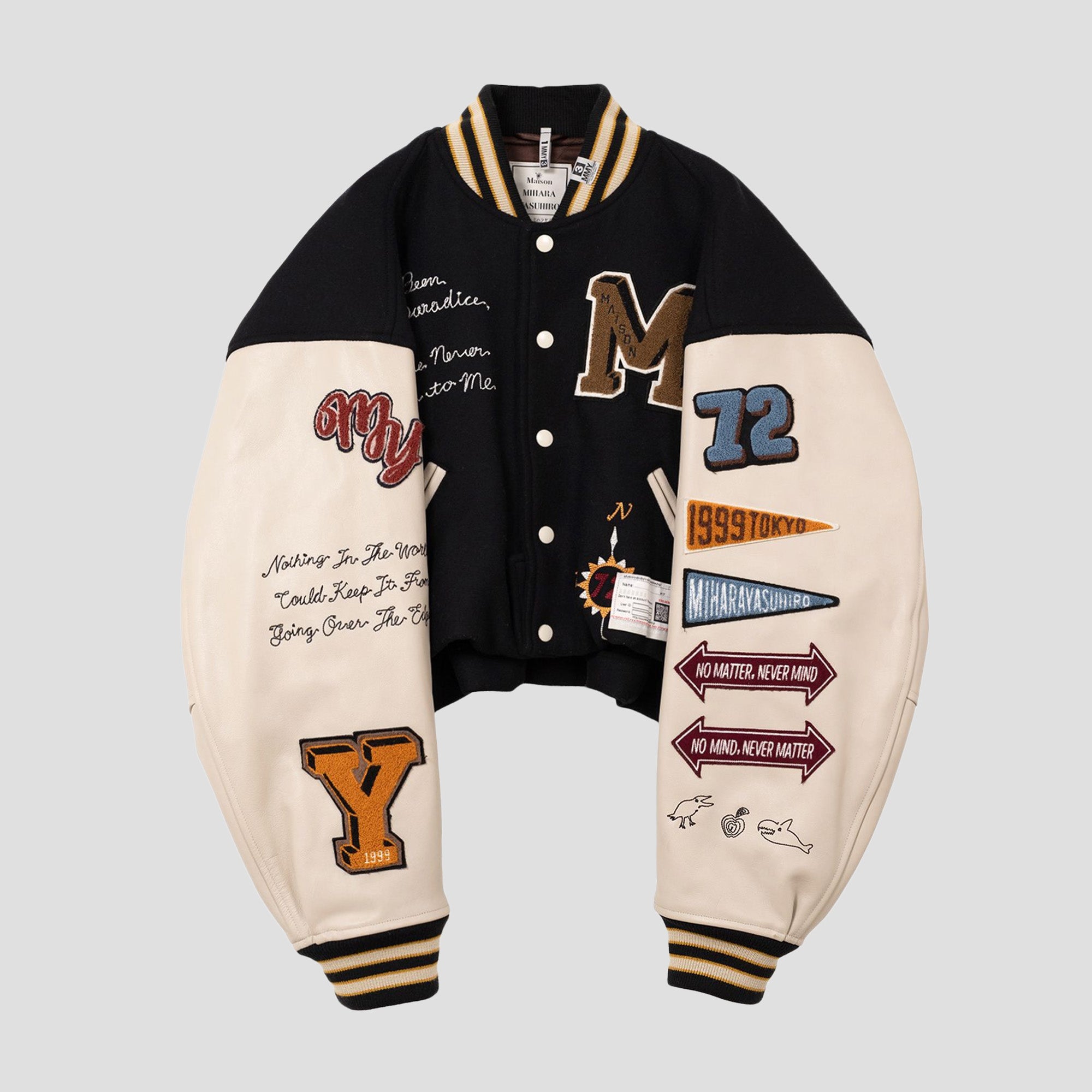 MIHARA YASUHIRO - ROLL-UP HEM STADIUM JUMPER