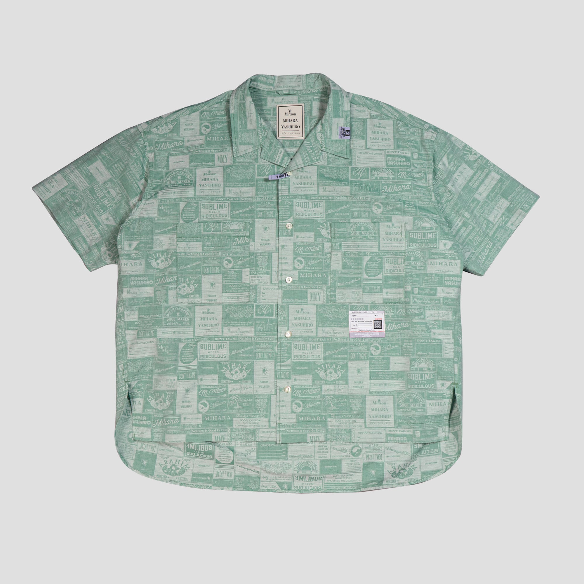 MIHARAYASUHIRO - OVERSIZED MMY TAG JACQUARD SHIRTS